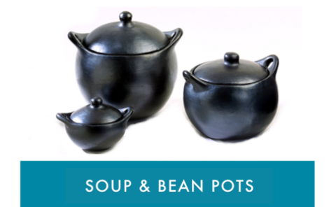La Chamba Soup & Bean Pots Authentic Black Clay Cookware - MyToque