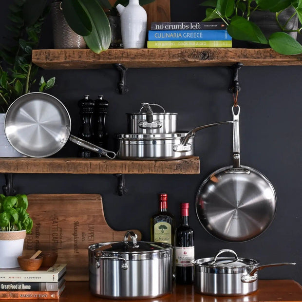 Hestan ProBond Brushed Clad Stainless Steel, 10-Piece Set – Toque Blanche